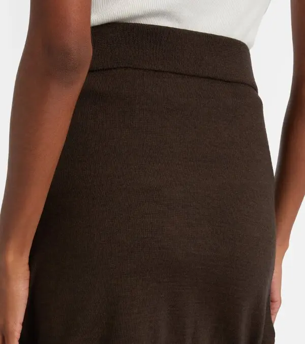 LEMAIRE Asymmetric Wool-blend Miniskirt