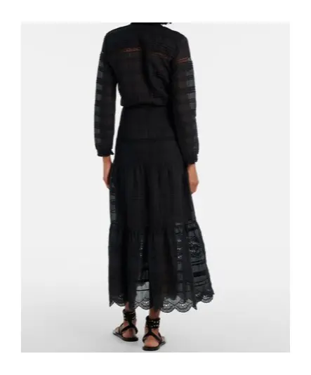 Isabel Marant Étoile Daniva Embroidered Lace-trimmed Cotton Midi Dress
