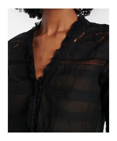 Isabel Marant Étoile Daniva Embroidered Lace-trimmed Cotton Midi Dress