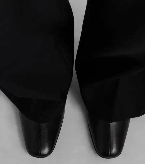 THE ROW Mona Leather Ankle Boots