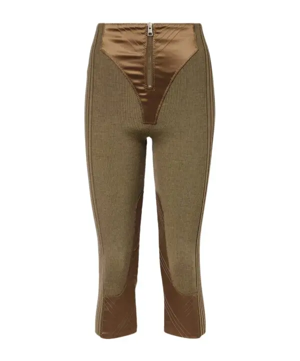 JEAN PAUL GAULTIER Zipper-designed Cropped Casual Pants