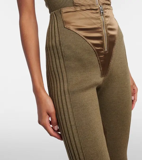 JEAN PAUL GAULTIER Zipper-designed Cropped Casual Pants