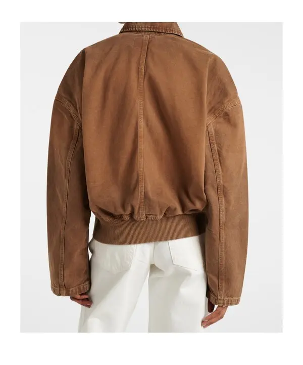 SLVRLAKE Harlem Cotton Canvas Bomber Jacket