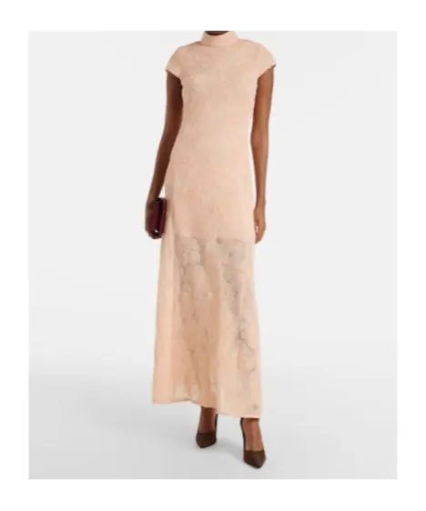ROTATE BY BIRGER CHRISTENSEN Floral Embroidered Tulle Maxi Dress