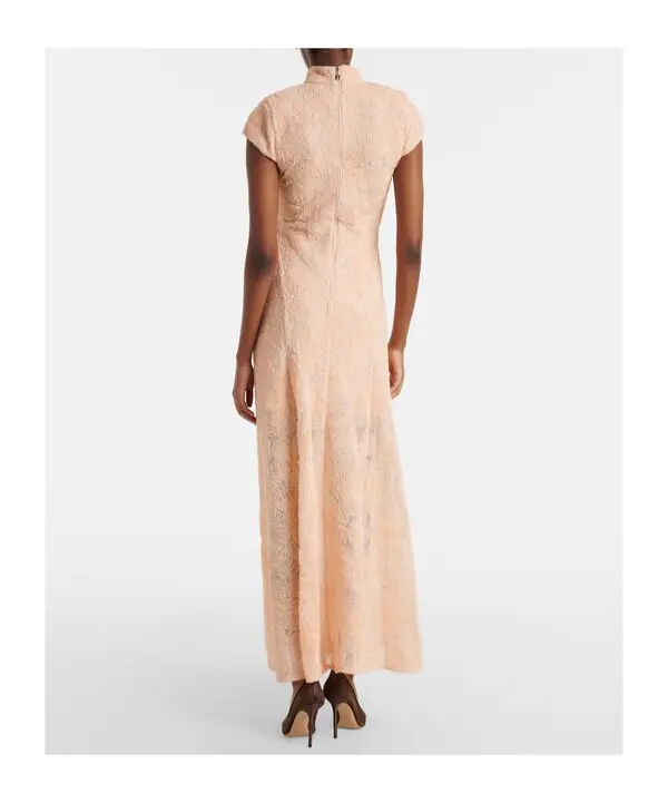 ROTATE BY BIRGER CHRISTENSEN Floral Embroidered Tulle Maxi Dress