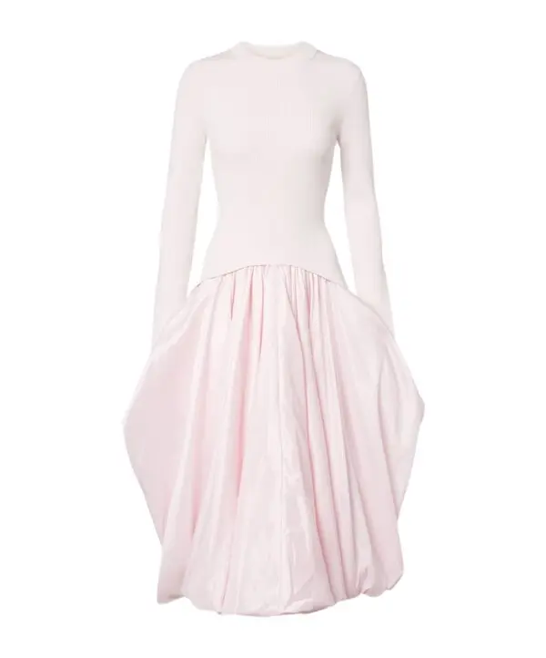 Simkhai Kenlie Ribbed-knit Midi Dress - Pink