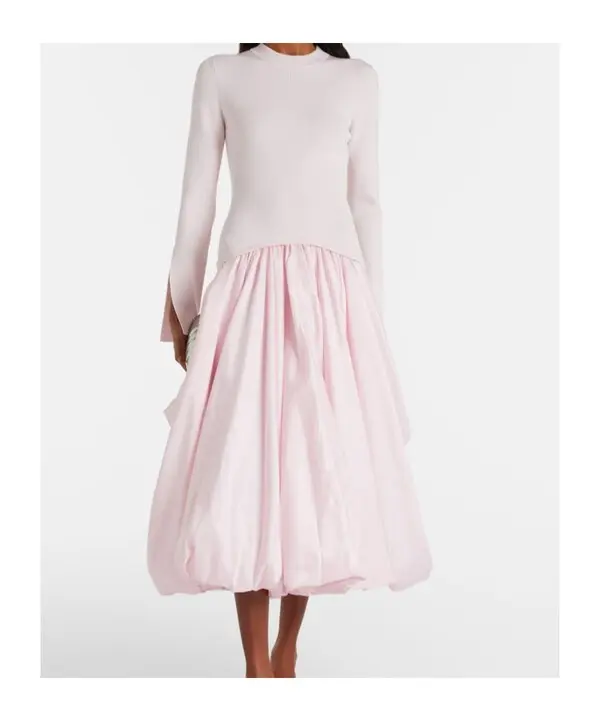 Simkhai Kenlie Ribbed-knit Midi Dress - Pink