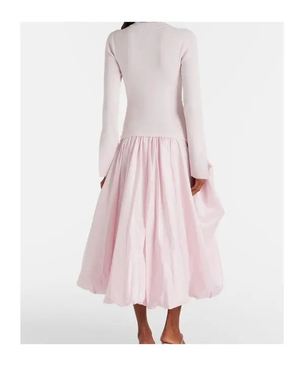 Simkhai Kenlie Ribbed-knit Midi Dress - Pink