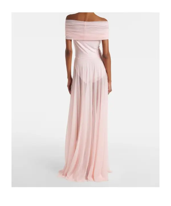 Norma Kamali Semi-sheer Mesh Maxi Dress