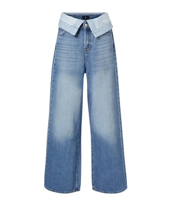 7 For All Mankind Double Layer Slouchy Wide-leg Jeans