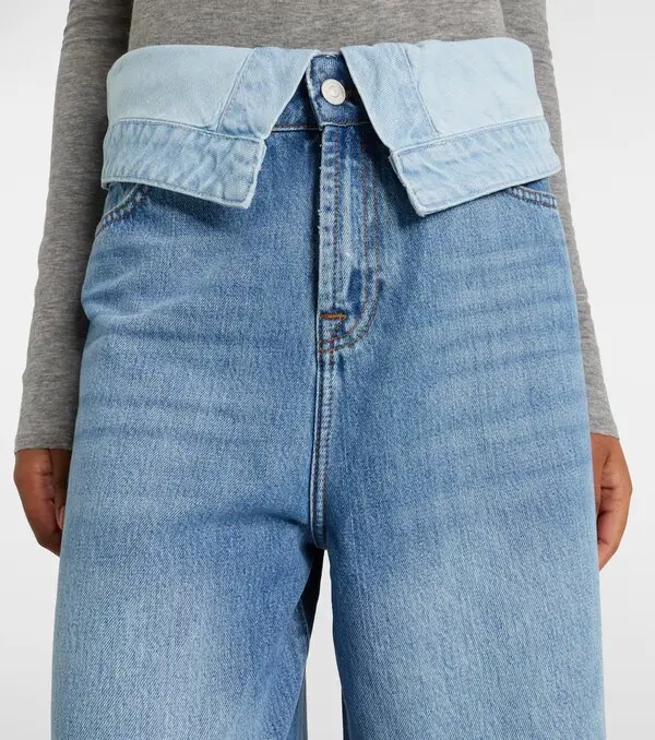 7 For All Mankind Double Layer Slouchy Wide-leg Jeans