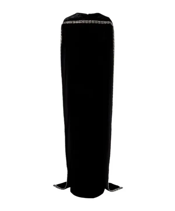 Roland Mouret Embellished Velvet Cape Gown - Black