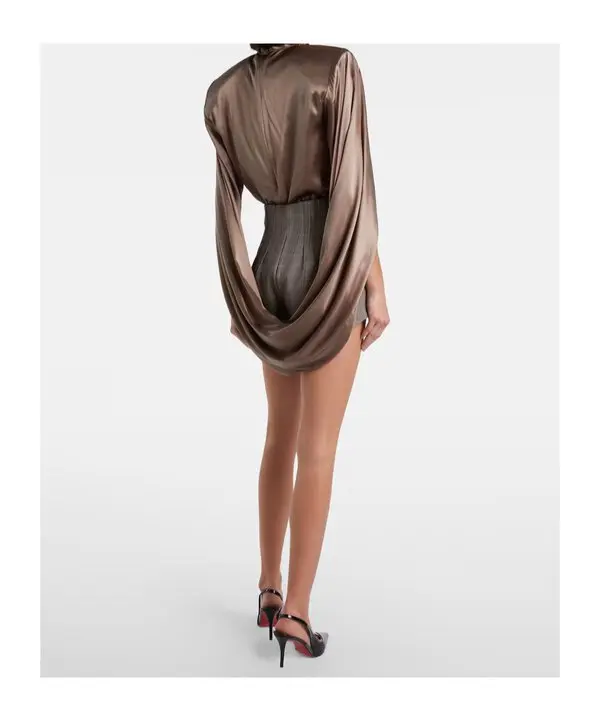 MUGLER Houndstooth Virgin Wool Shorts