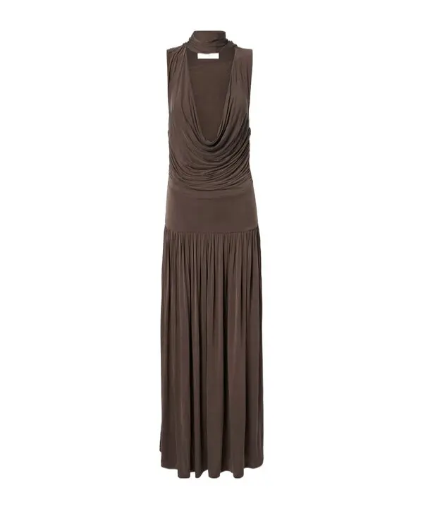 AYA MUSE Alyve Draped Halterneck Maxi Dress