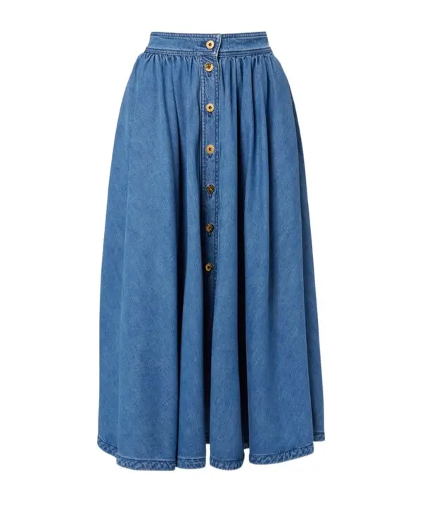 PATOU Denim Midi Skirt