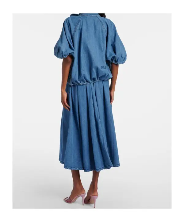 PATOU Denim Midi Skirt