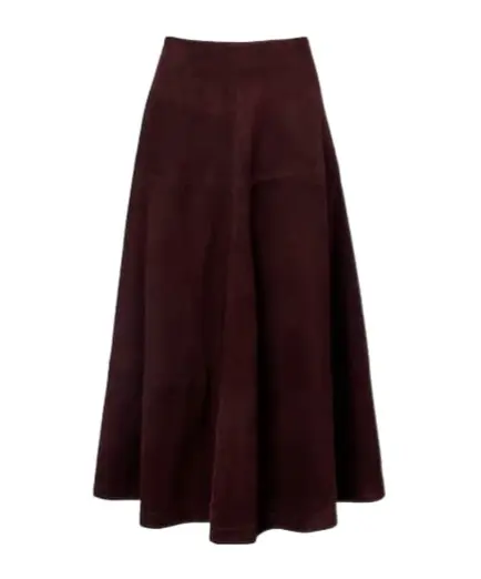 Nour Hammour Opera Leather Maxi Skirt