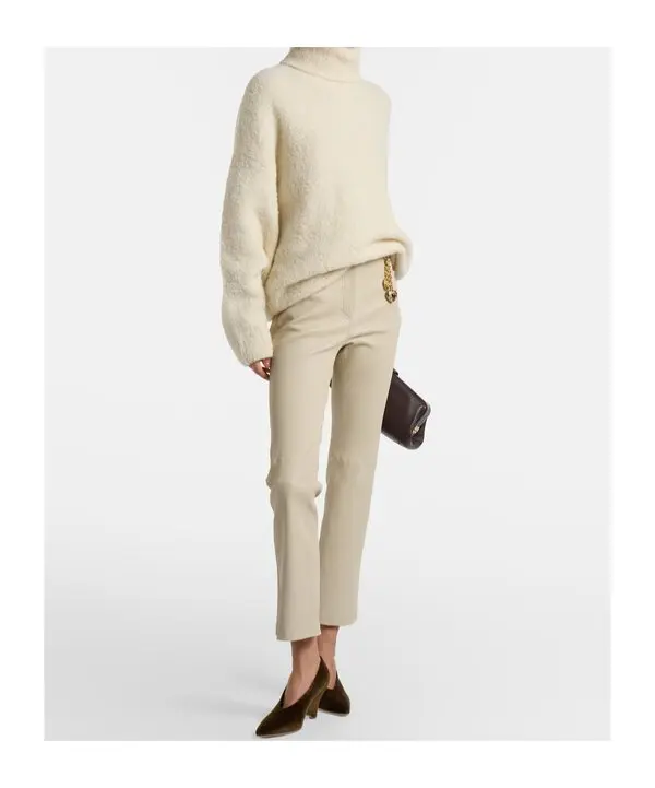 JOSEPH Leather Bootcut Pants