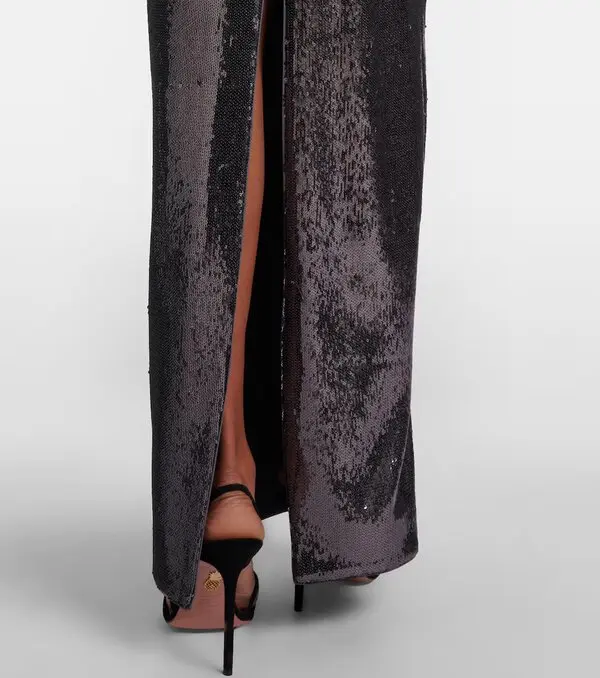 Roland Mouret Off-the-shoulder Floral Appliqué Detail Gown