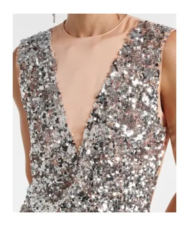 Rabanne Sequined Jersey Top