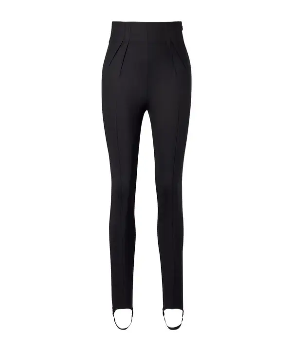 MUGLER Wool-blend Stirrup Leggings - Black