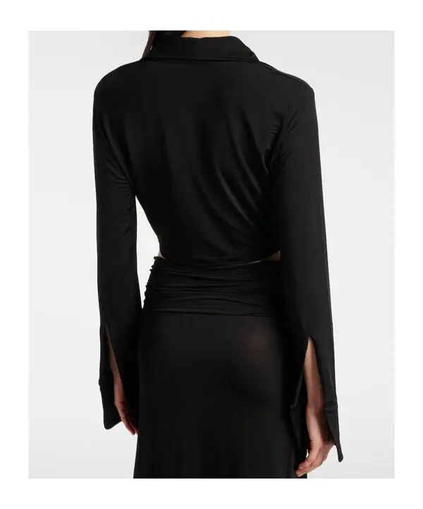 AYA MUSE Freya Draped Crop Top