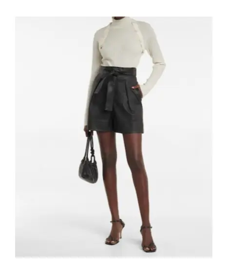Stouls Eloise Leather Paperbag Shorts