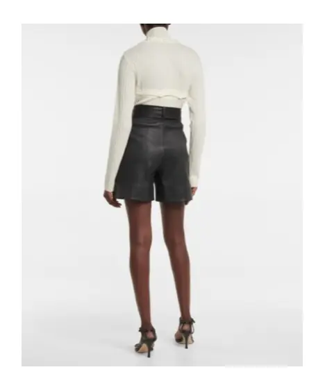 Stouls Eloise Leather Paperbag Shorts