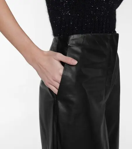Altuzarra High-waisted Leather Casual Pants