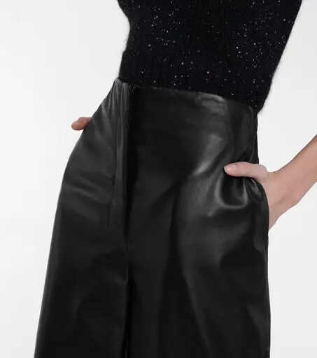Altuzarra High-waisted Leather Casual Pants