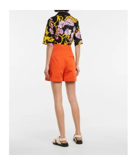 Marni High-rise Cotton And Linen Shorts