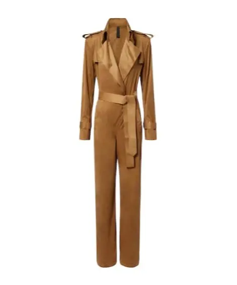 Norma Kamali Double-breasted Trench Jumpsuit - Brown