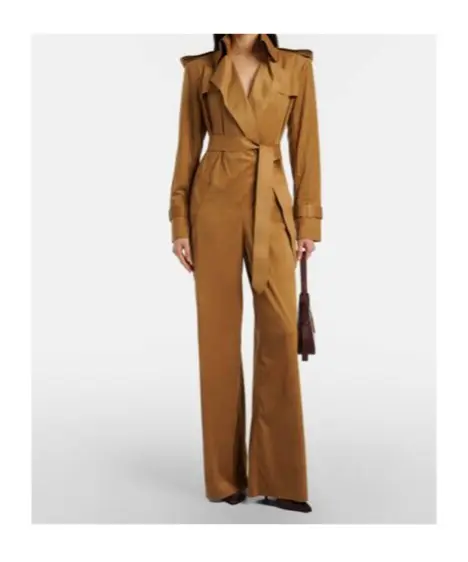 Norma Kamali Double-breasted Trench Jumpsuit