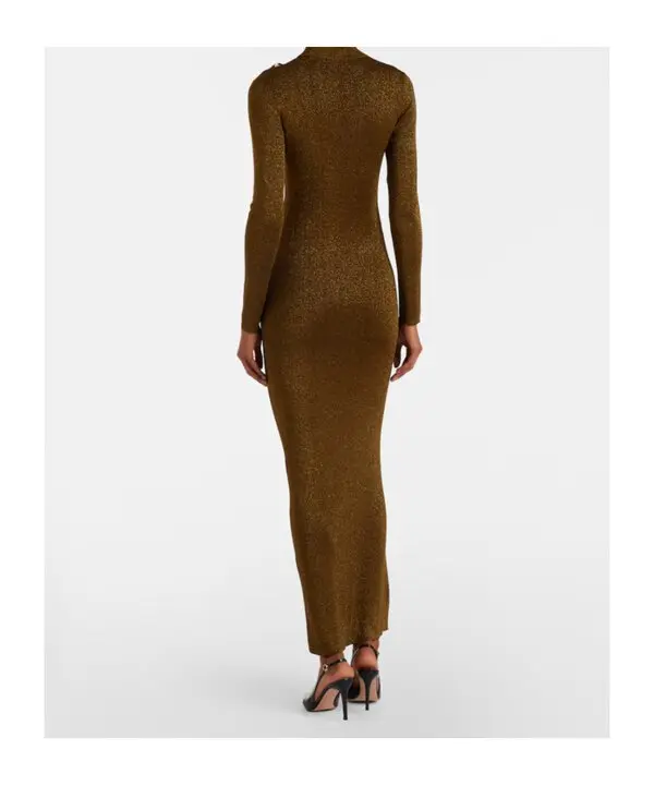 Roland Mouret Lamé Maxi Dress