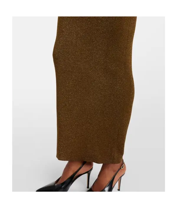 Roland Mouret Lamé Maxi Dress