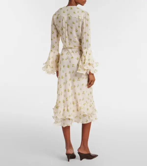 Dorothee Schumacher Airy Daydream Floral Midi Skirt