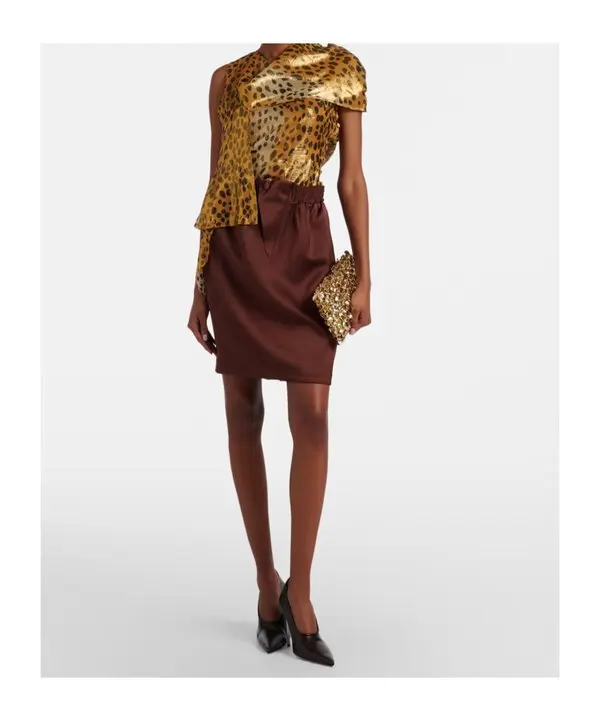 JACQUES WEI Silk-blend Lamé Top