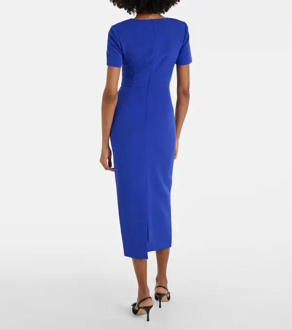 Roland Mouret Draped Crêpe Midi Dress