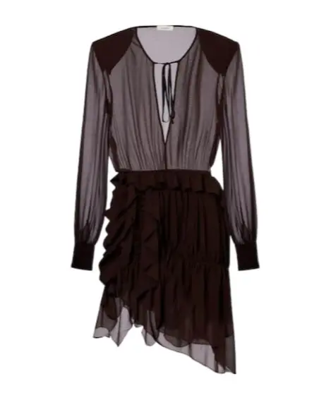 JACQUES WEI Ruffled Asymmetric Minidress