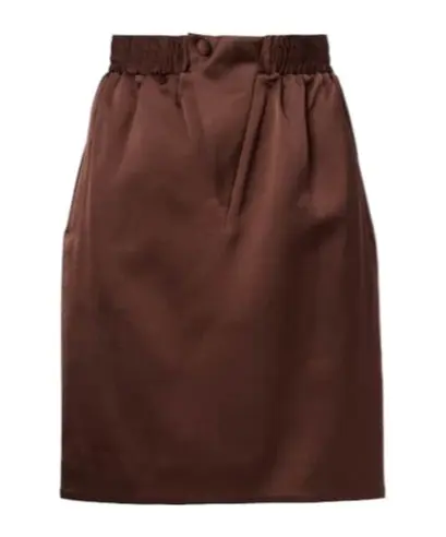 JACQUES WEI Satin Pencil Skirt