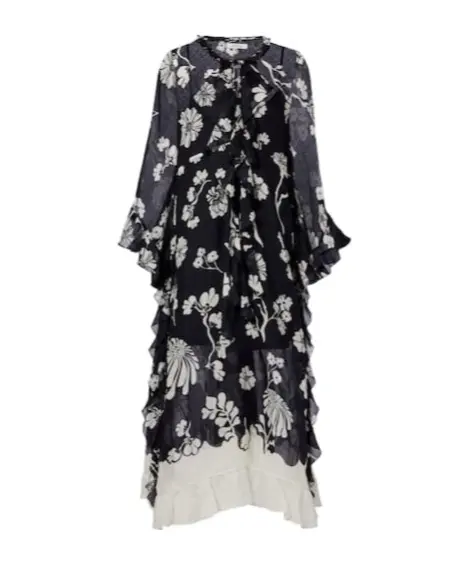 Dorothee Schumacher Floral Daydream Midi Dress - Black