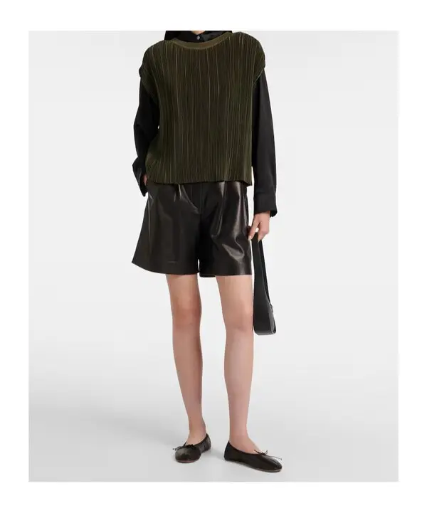 JOSEPH Cedre Plissé Satin Top