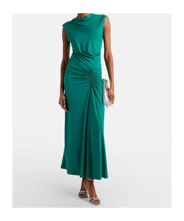 Simkhai Acacia Draped Jersey Maxi Dress
