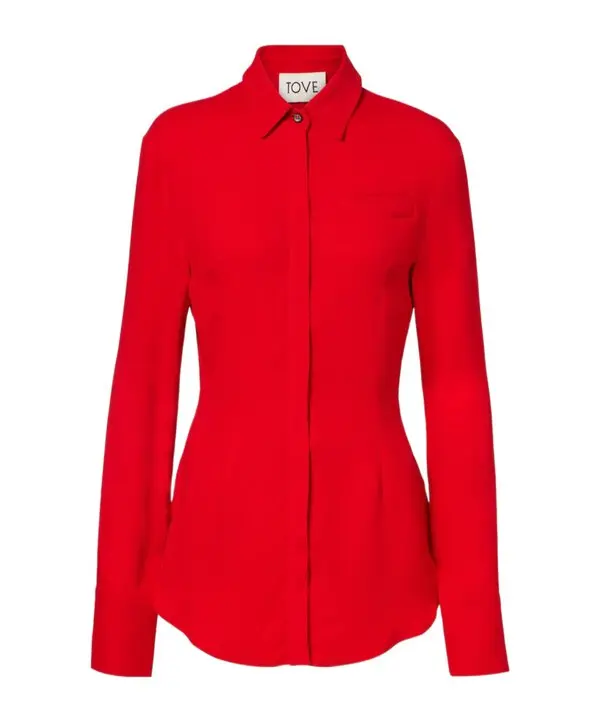 Tove Long Sleeve Shirt With Lapel Collar