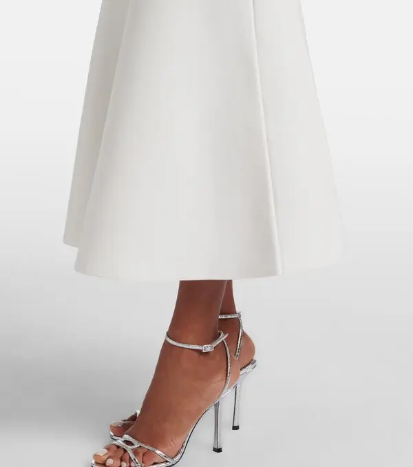 Roland Mouret Cutout Knitted Belted Midi Dress
