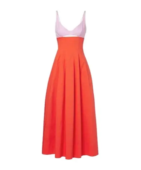Simkhai Maddy Cotton-blend Poplin Midi Dress