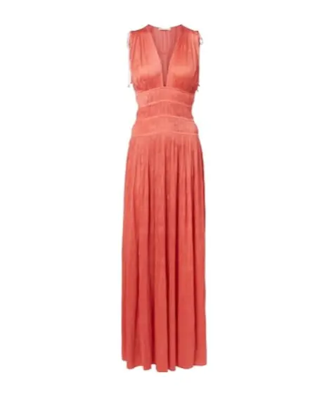 Ulla Johnson Tasneem Plissé Satin Gown