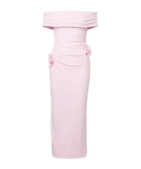Roland Mouret Floral-appliqué Jersey Midi Dress - Pink