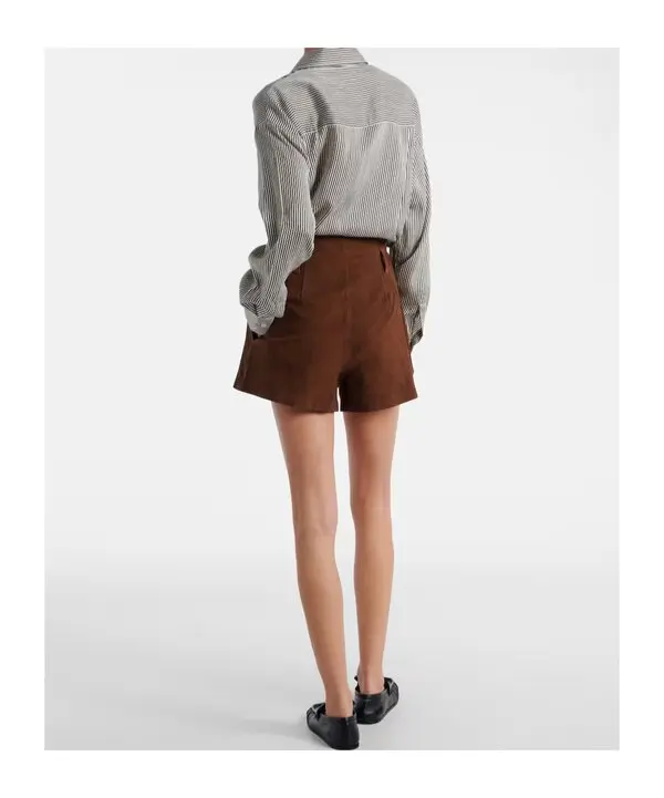 THE FRANKIE SHOP Lise Suede Shorts