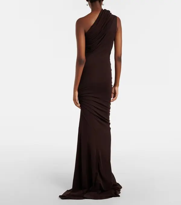 ENTIRE STUDIOS One-shoulder Cotton-blend Jersey Gown